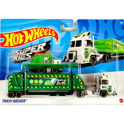 Jual HotWheels Super Rigs Trash Basher Rig Hauler | Shopee Indonesia