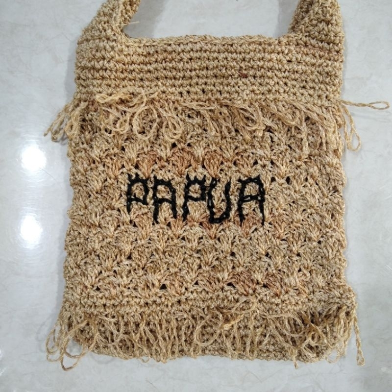 Jual Tas Selempang Rumbai Noken Rajut Papua | Shopee Indonesia