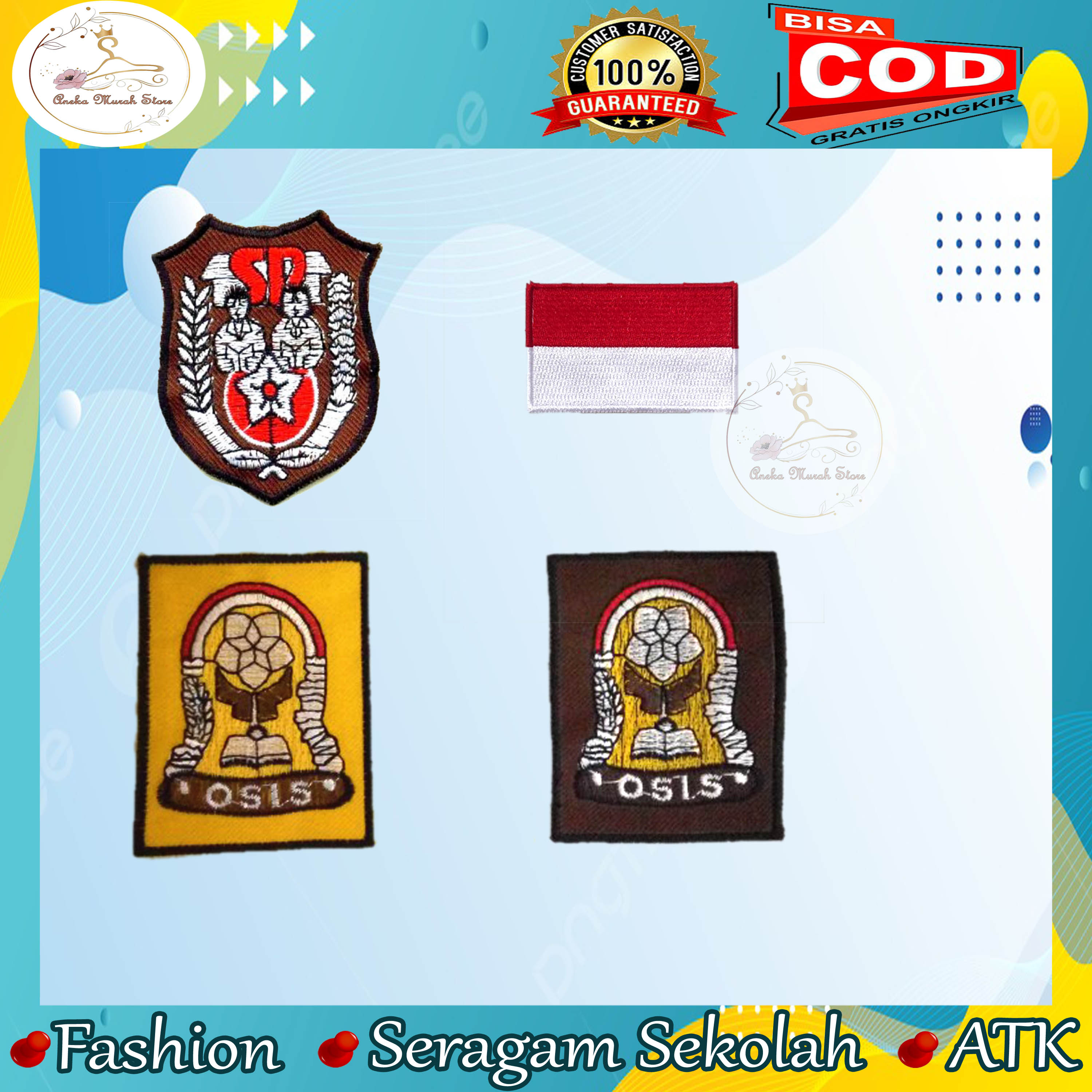 Jual BADGE BORDIR SD, TK, BADGE BORDIR MI, MTS, BADGE BORDIR SMP, SMA ...