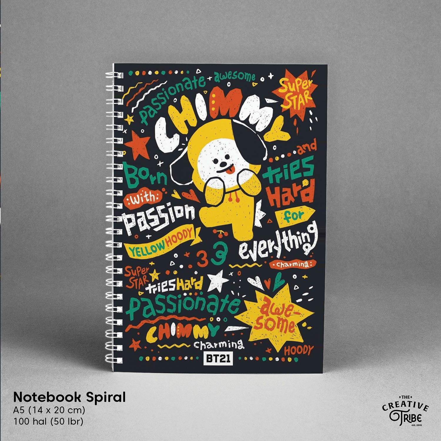 Jual Buku Catatan Spiral A5 BT21 Doodle - 100 Hal Notebook Notes Block ...