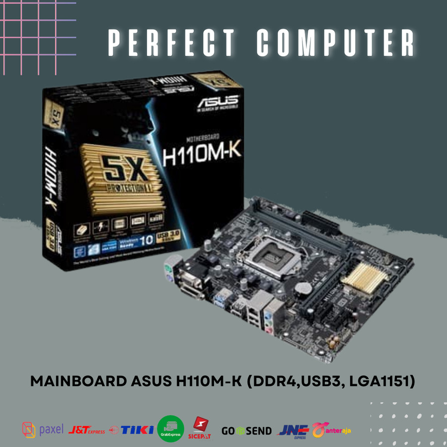 Jual MAINBOARD ASUS H110M-K (DDR4,USB3, LGA1151) | Shopee Indonesia