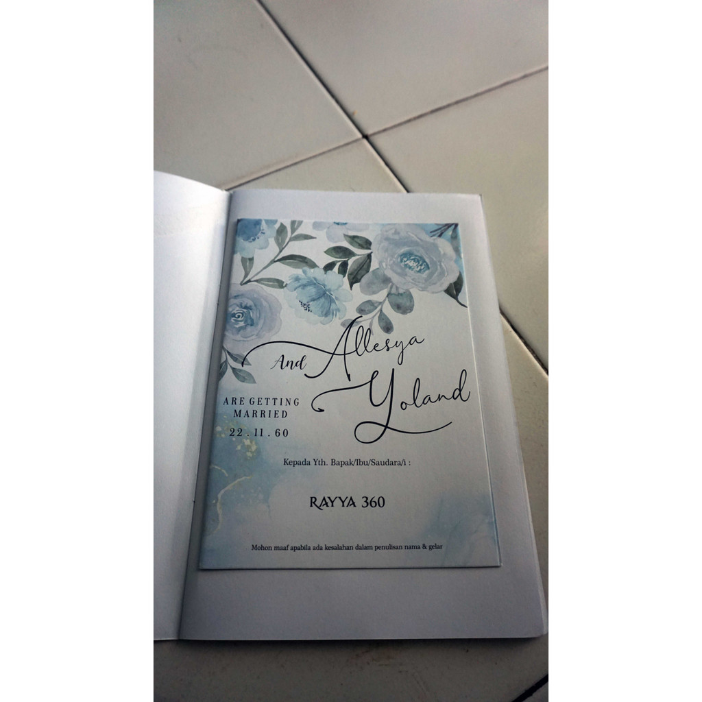 Jual Undangan Pernikahan Soft Cover, Free Plastik & Tempelan Nama ...