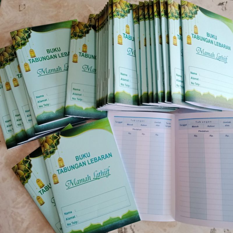 Jual Buku Tabungan Custom ISI 20 HALAMAN UNTUK Tabungan Lebaran ...