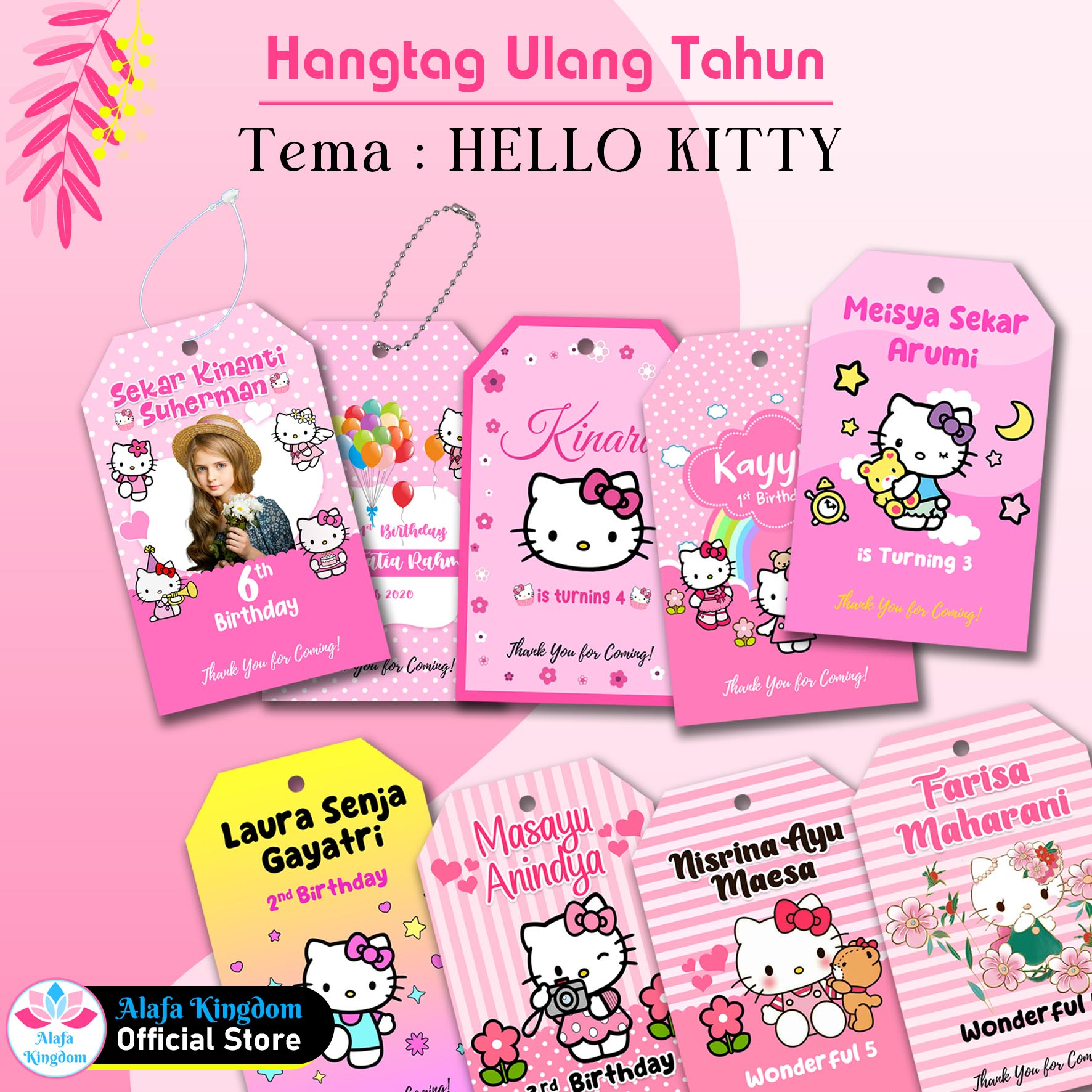 Jual [alafakingdom] 8 Pcs Hangtag Ulang Tahun Birthday Hello Kitty ...