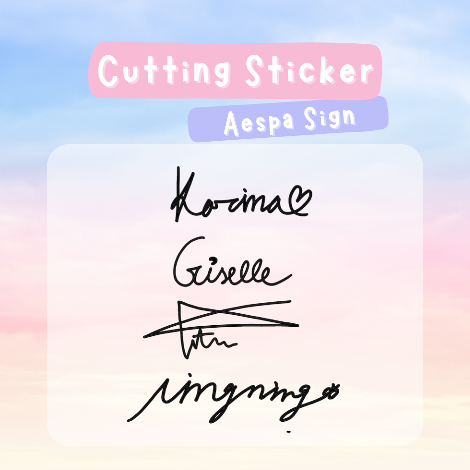 Jual Stiker Aespa Weverse Cutting Sticker Aespa Signature Stiker ...