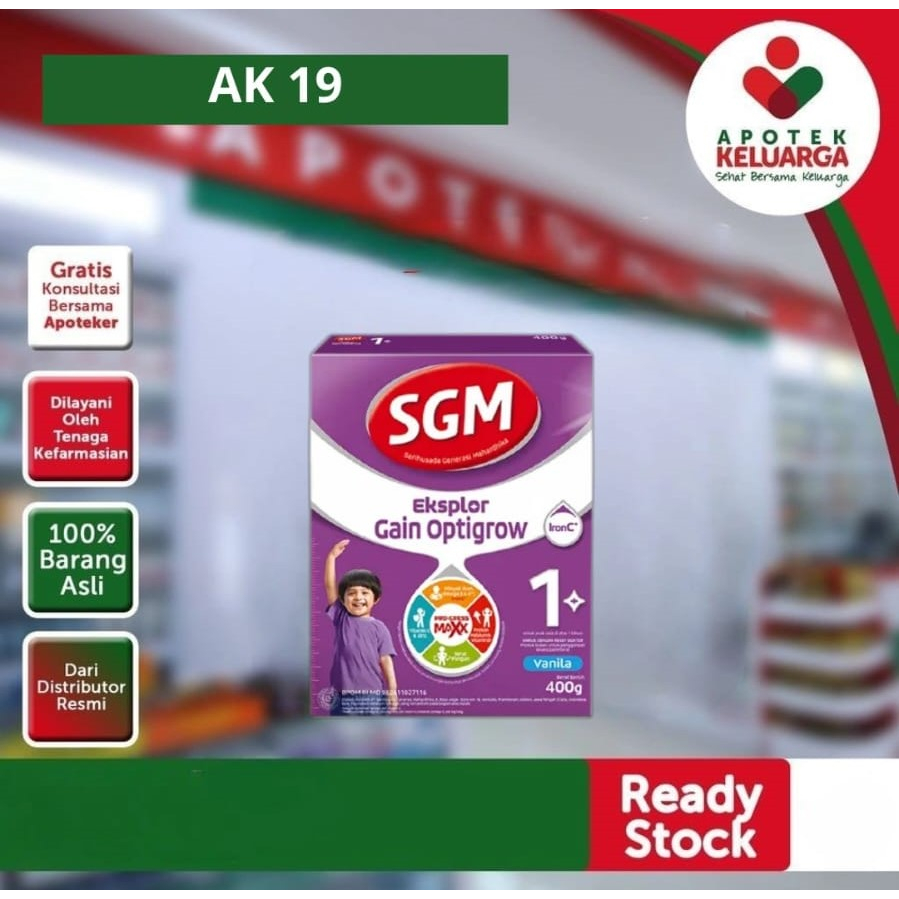 Jual Susu SGM Ananda Eksplor Gain Optigrow 1+ 400 gram (1-3 TAHUN ...