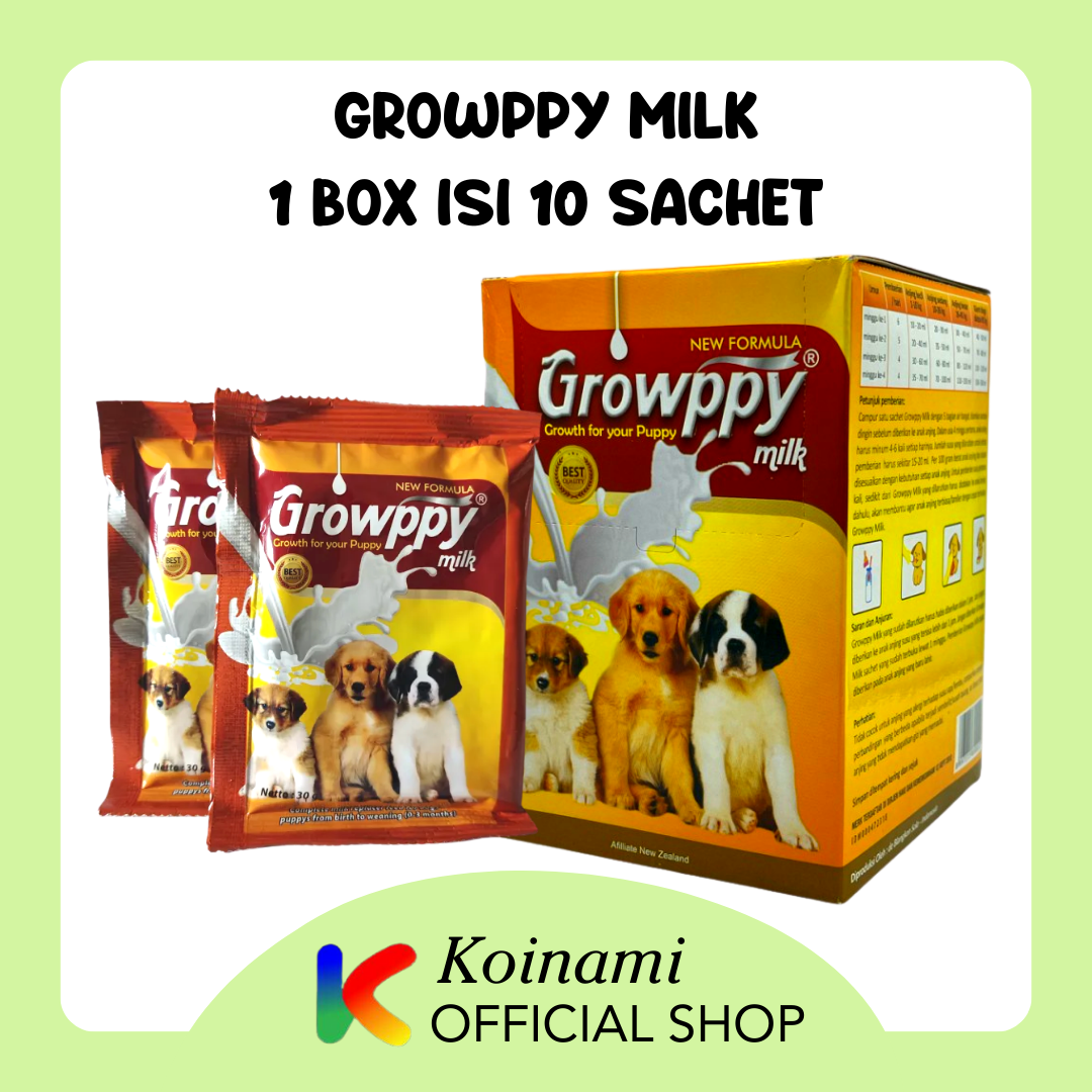 Jual GROWPPY MILK @ 1 box / susu anak anjing / puppy / dog / hewan / pet | Shopee Indonesia
