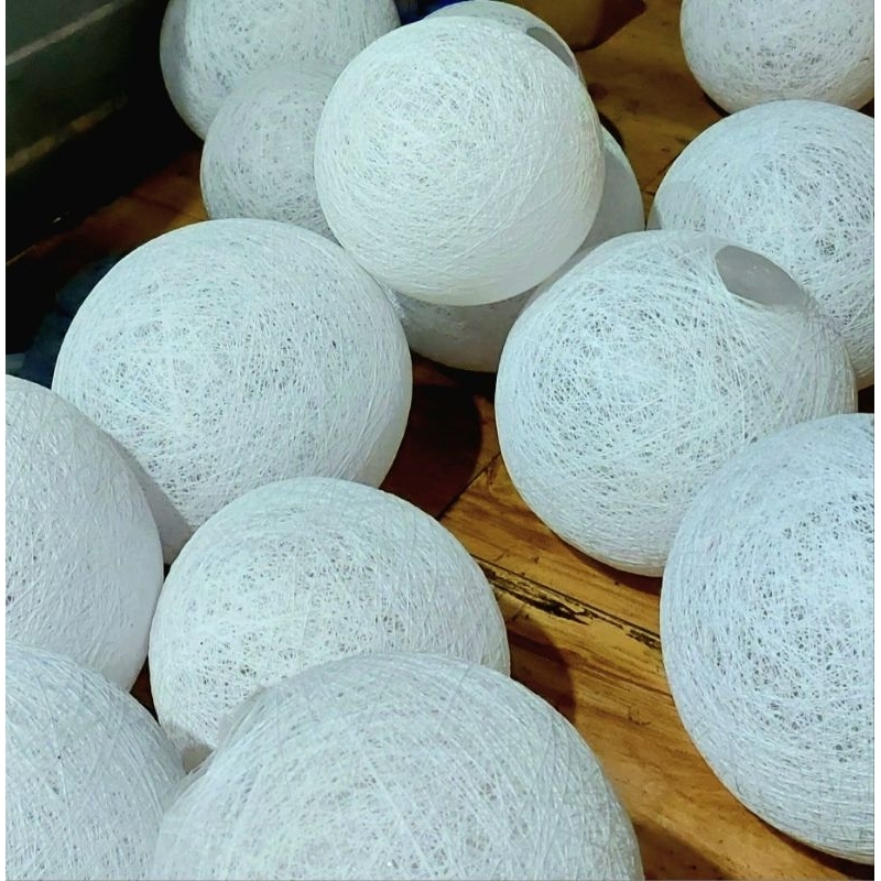 Jual Lampion Benang 10cm, 17cm dan 20cm/Bola benang/Bahan DIY/Dekorasi ...