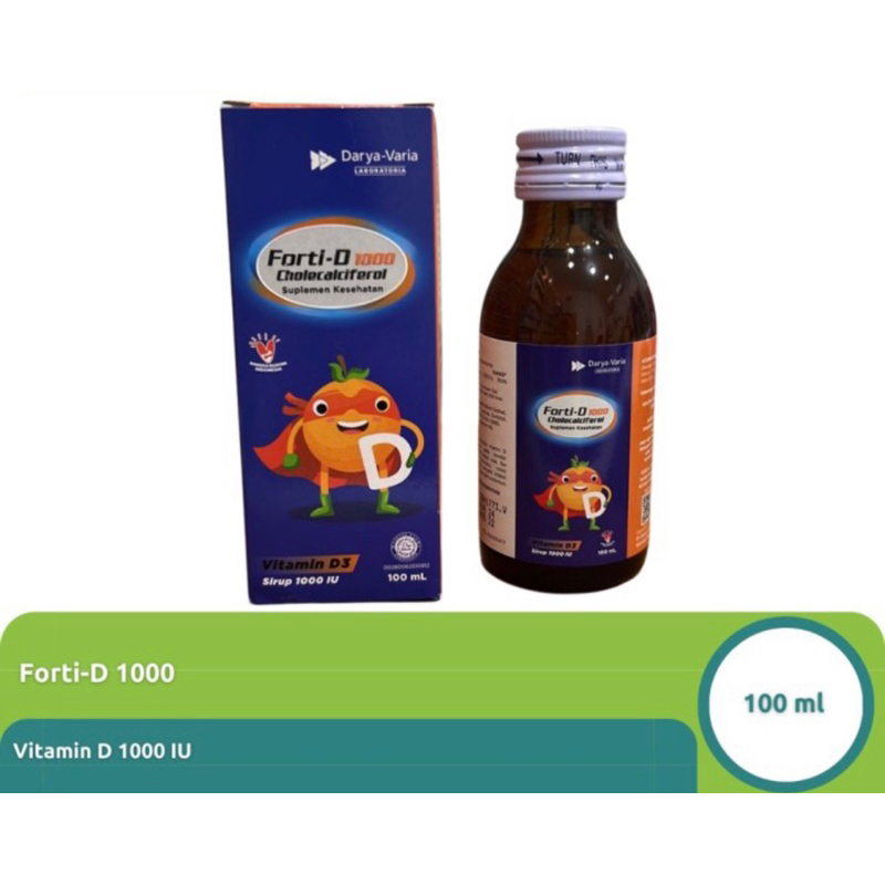 Jual Forti D1000 sirup 100 ml ( sirup anak D3 1000IU ) | Shopee Indonesia
