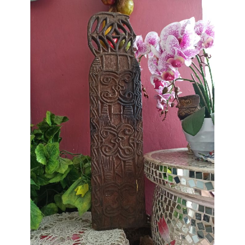 Jual Pajangan Totem suku Asmat ukiran Primitif kayu Tua minus Chip ...