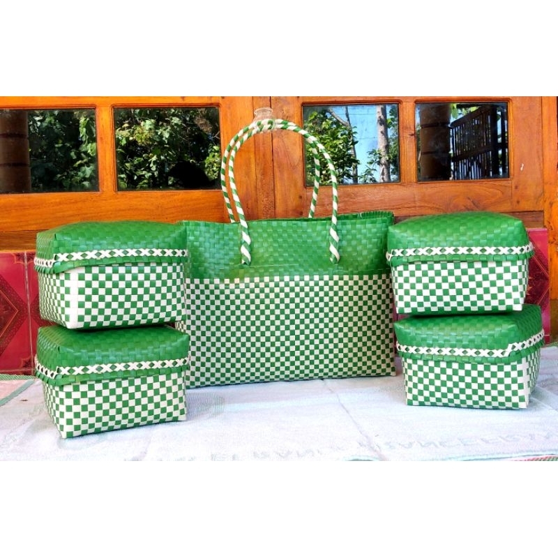 Jual Promo!!!! Set Tas Keben bali isi 4 gratis Besek Bambu/Set Tas ...