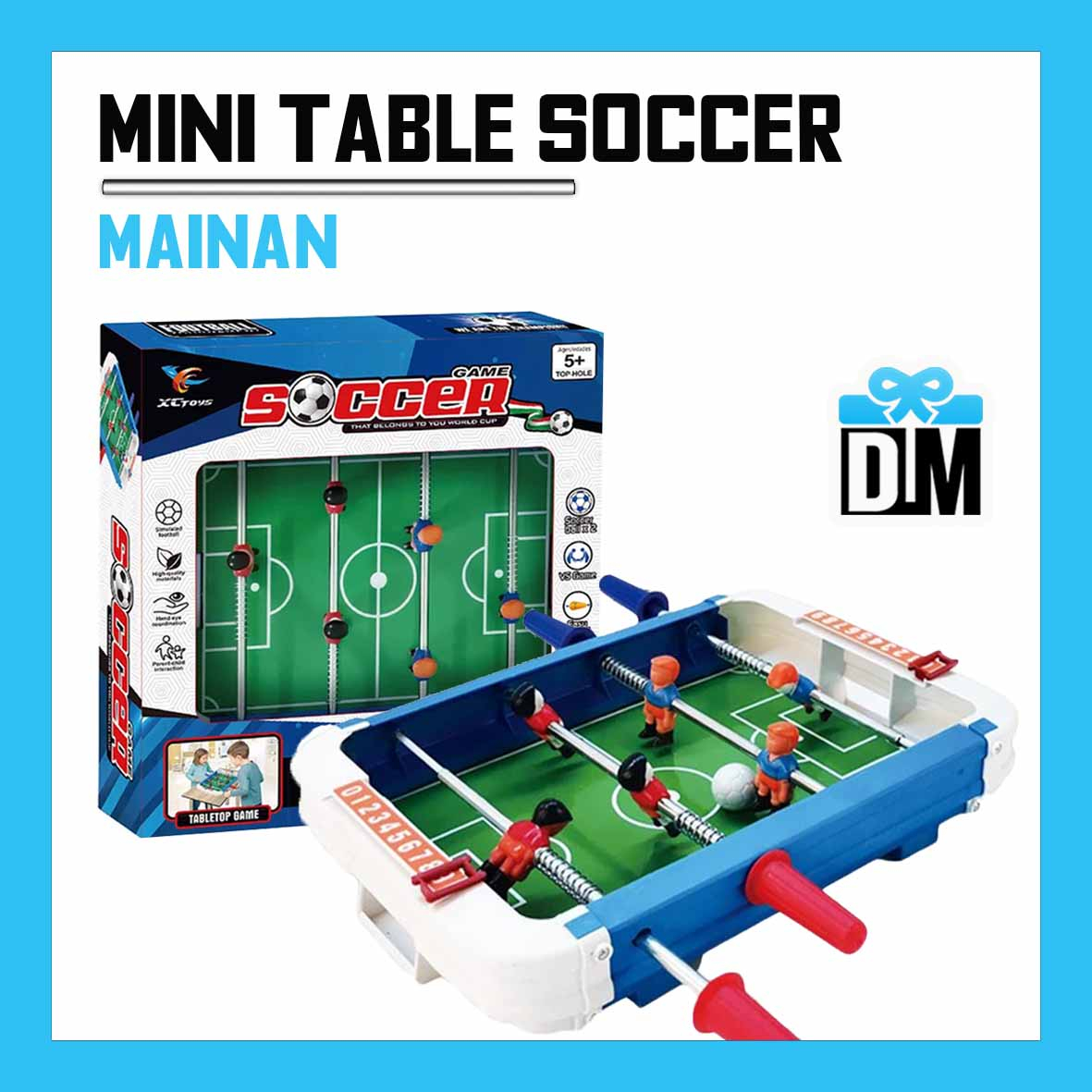 Jual Sepak Bola Meja Sodok Mini Table Soccer Putar Seru Board Game ...