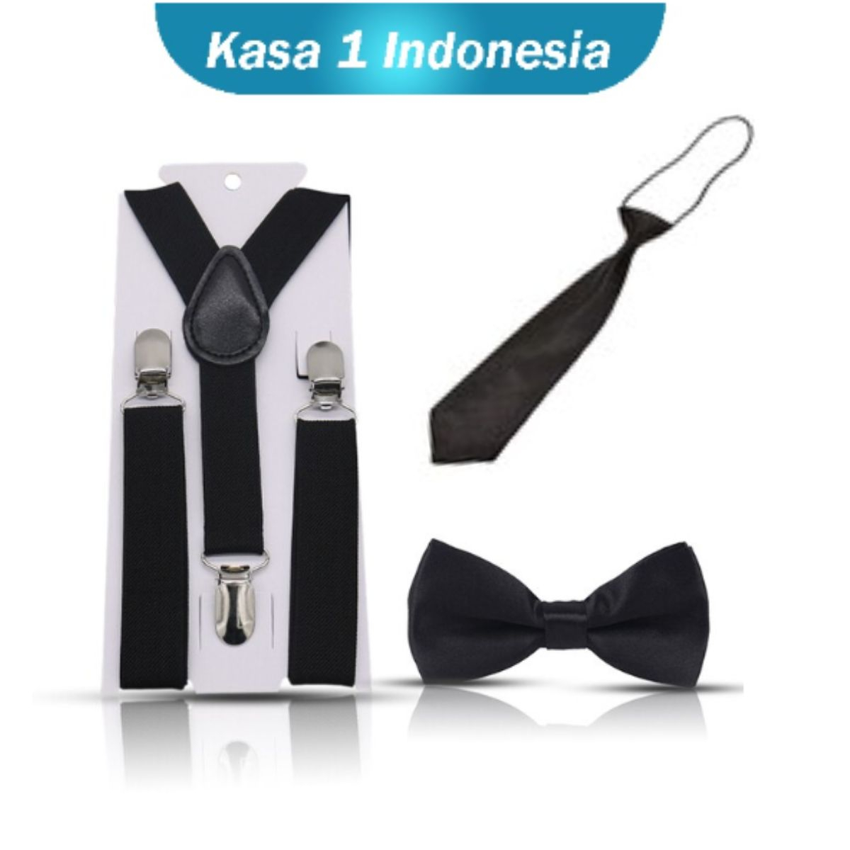 Jual Suspender Anak dan Dasi Anak Laki-Laki dan Perempuan Warna Hitam ...