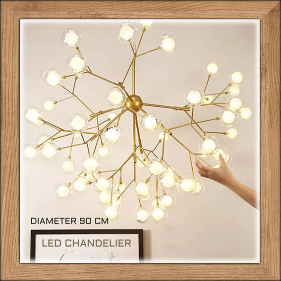 Jual Lampu hias gantung MODERN DOUBLE GLASS BALL LED cabang 54 ARMS ...