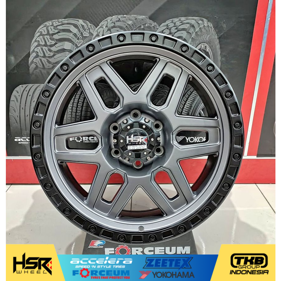 Jual velg mobil ring 20 velg racing hsr r20 pcd 6x139,7 untuk fortuner pajero triton hilux ...