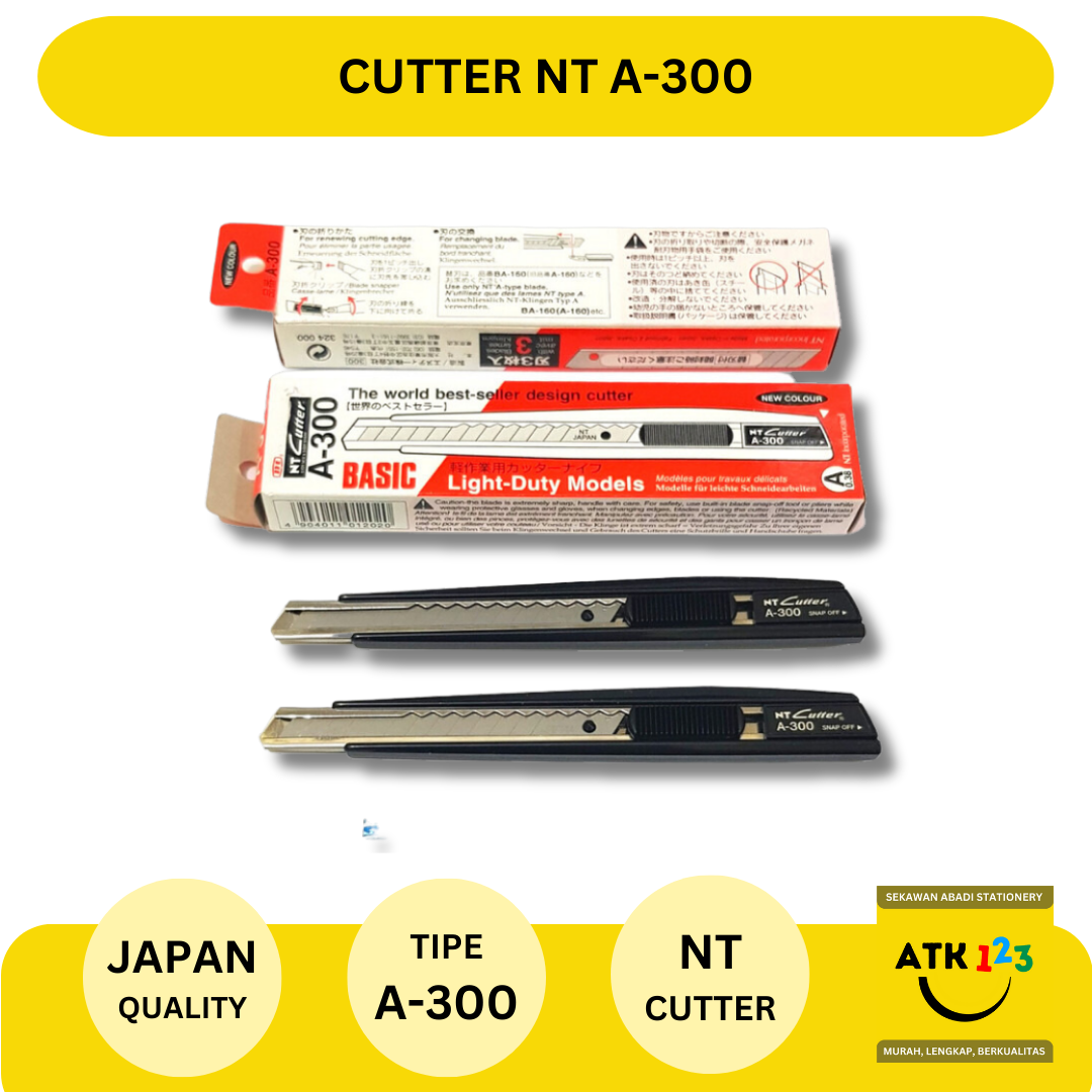 Jual NT CUTTER Cutter / Pemotong Kertas / Pisau Cutter Merk NT A-300 ...