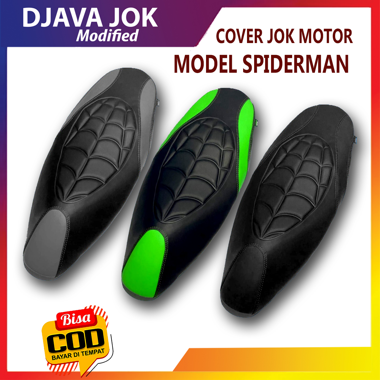 Jual cover jok motor custom |model spiderman | sarung jok | kulit jok ...
