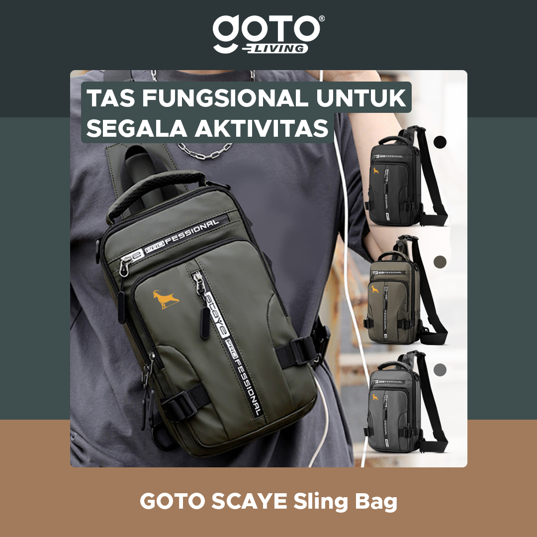 Jual Goto Scaye Sling Bag Waistbag Tas Selempang Slingbag Slempang Pria ...