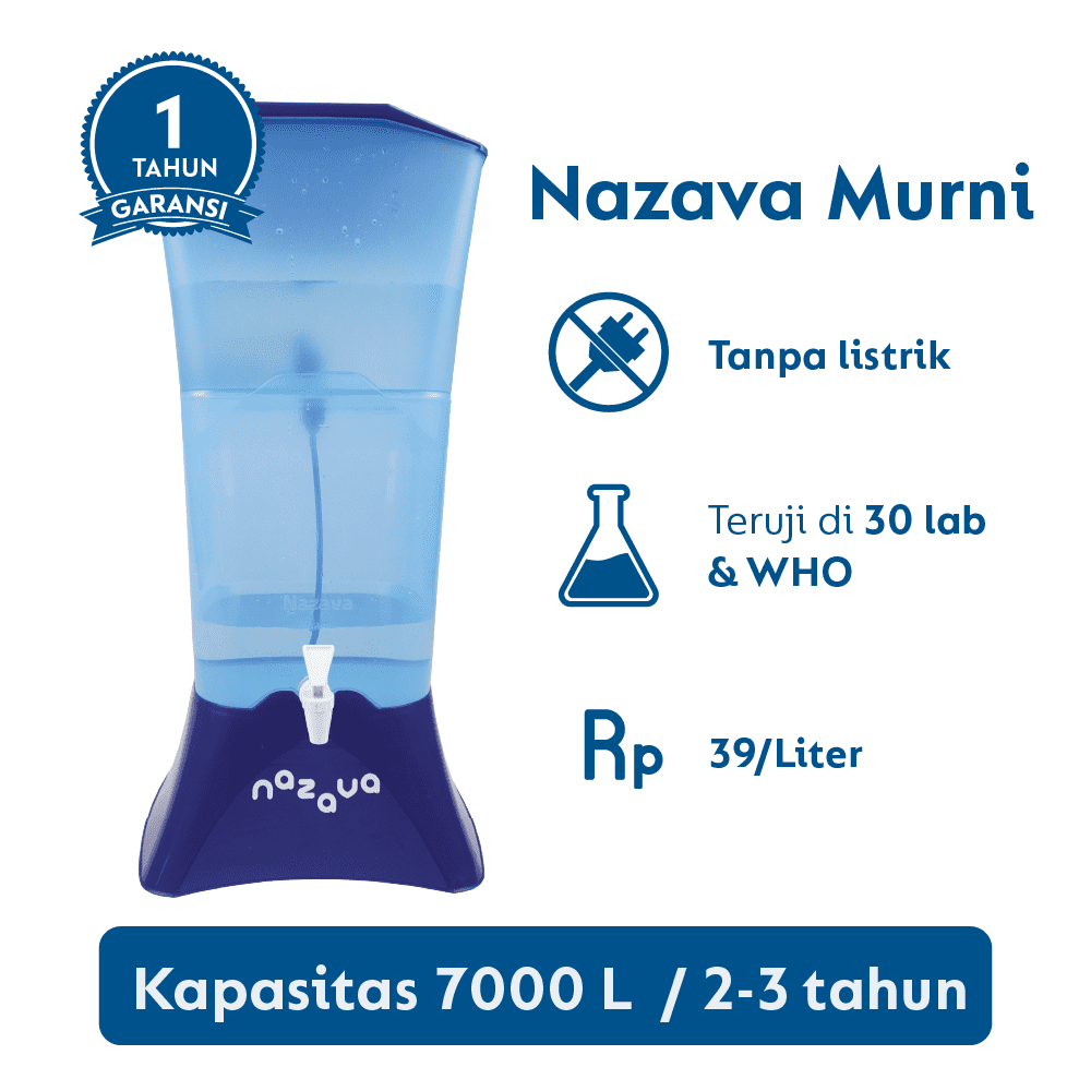 Jual Nazava Water Filter 16 Liter Mengubah Air Sumur / Tanah Jadi Air ...