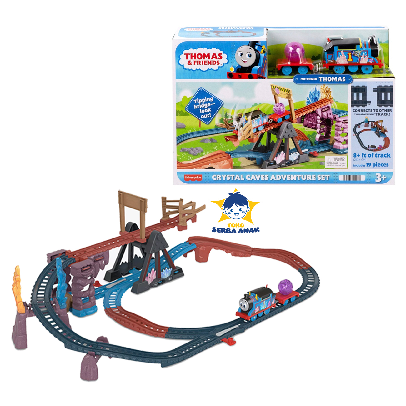 Jual Track Motorized Thomas & Friends Crystal Caves Train Set Mainan ...