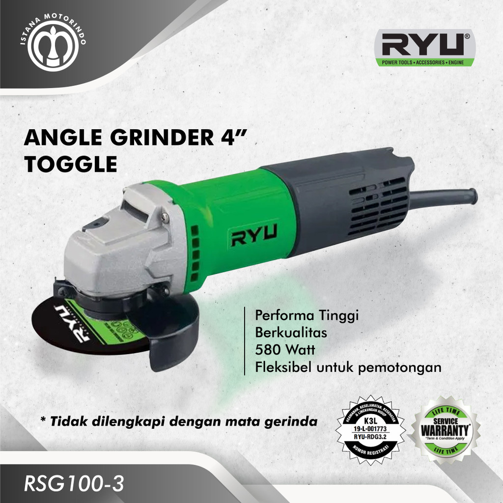 Jual Mesin Gerinda Tangan Grinders 4" Angle Grinder RSG100-3 / RSG100-4 ...
