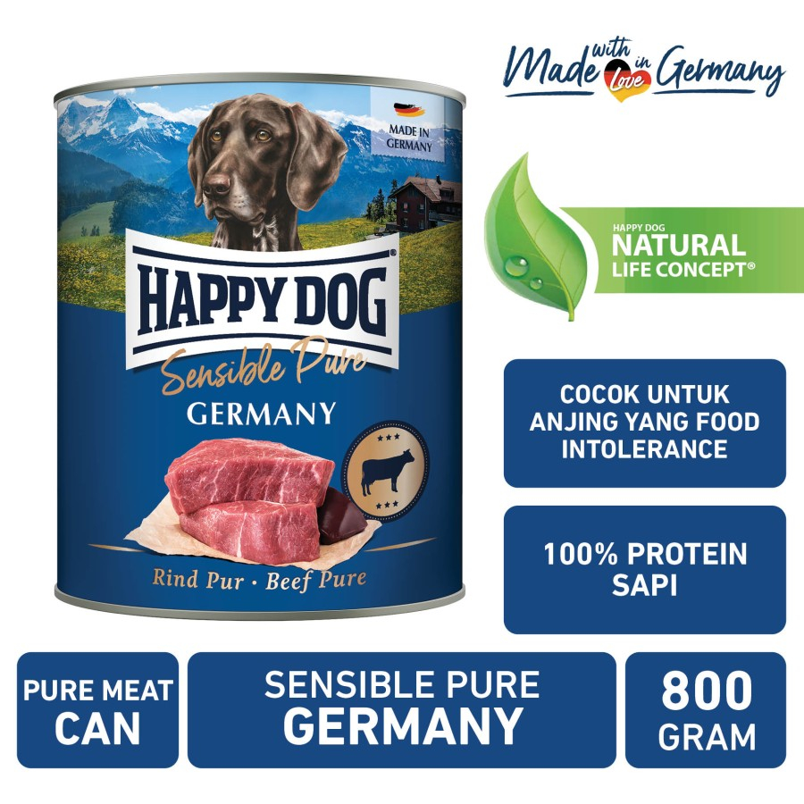 Jual Happy Dog Sensible Pure Beef Germany 800gr - Makanan Anjing Basah ...