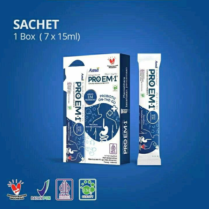 Jual Pro Em-1 Probiotik 7 Sachet | Gerd | Maag | Sembelit | Shopee ...