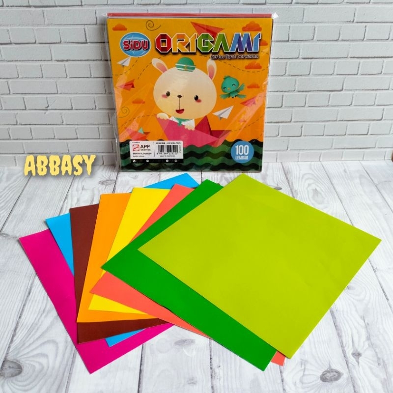 Jual KERTAS LIPAT ORIGAMI BESAR SIDU 16cm x 16cm ( isi 100 lembar ) | Shopee Indonesia