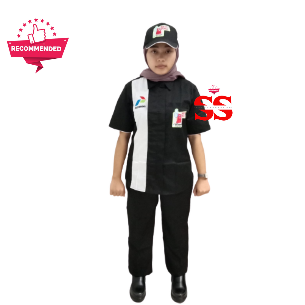 Jual Set Seragam Spbu Pertamina Topi dan Tas Operator Pasti Pas Lengan ...