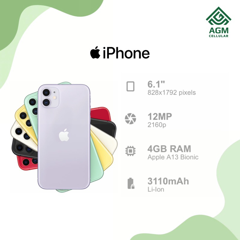 Jual HANDPHONE IPHONE 11 128GB | 64GB GARANSI RESMI (Black & White ...