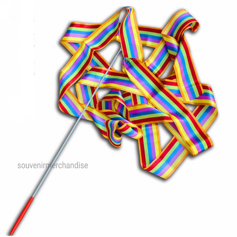 Jual twirling ribbon tongkat pita menari twirl streamer, pita ritmix 4M ...