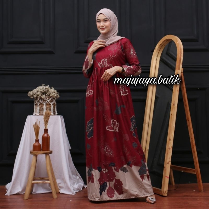 Jual MS GAMIS BATIK SRIWEDARI MAXI BUMIL/BUSUI KATUN ALL SIZE & JUMBO ...
