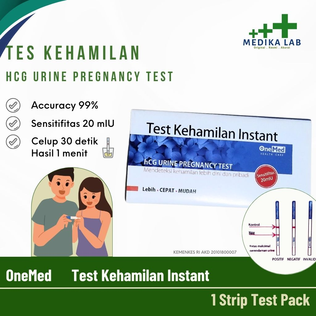 Jual Alat Test Kehamilan OneMed Akurasi 99% | Urine Pregnancy Test ...