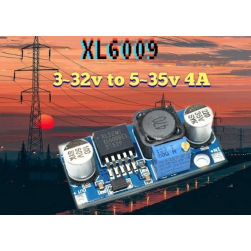Jual Xl6009 step up regulator dc to dc boost buck converter 4A adjust volt | Shopee Indonesia