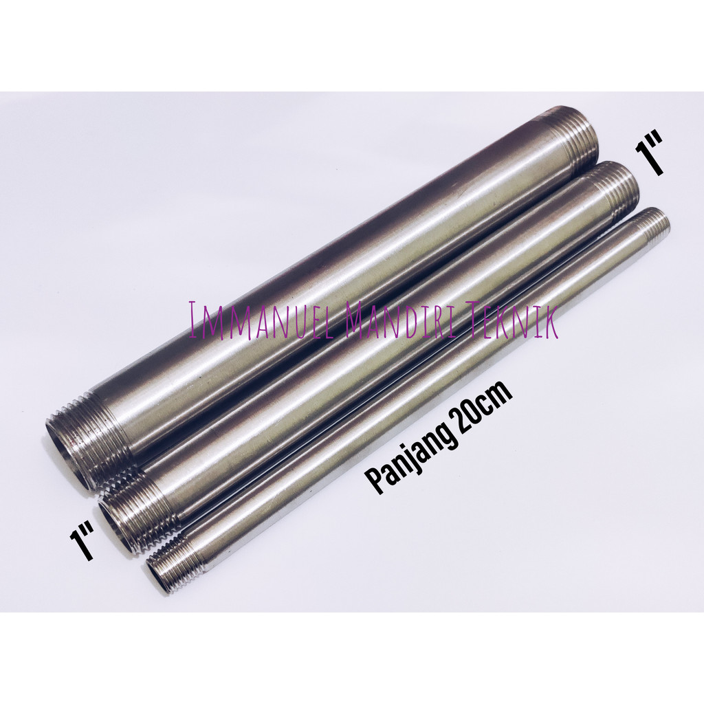 Jual Pipa nepel 1 in 20cm ss304 / Pipe nipple / Pipa nipple 1 inch ...