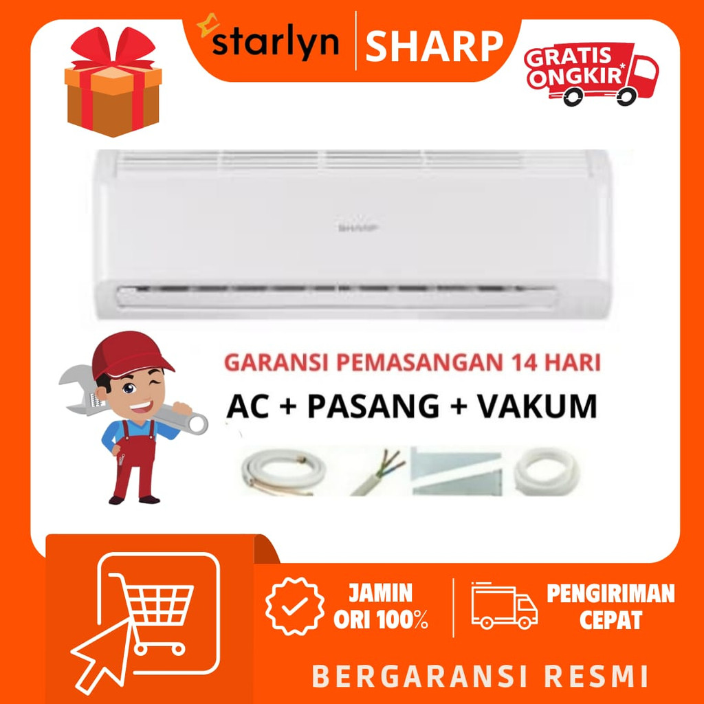 Jual SHARP AC 0,5 PK A5BEY GARUDA SERIES 1/2 PK + PASANG AH-A5BEY | Shopee Indonesia