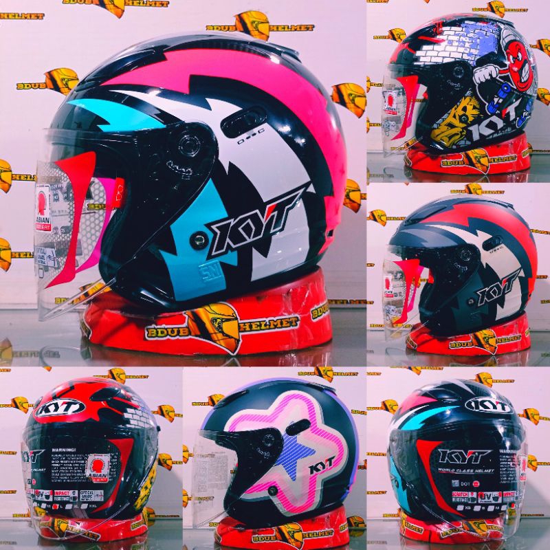 Jual Helm KYT DJ Maxi flat visor venom Ori KYT 100% ORI KYT SNI-DOT ...