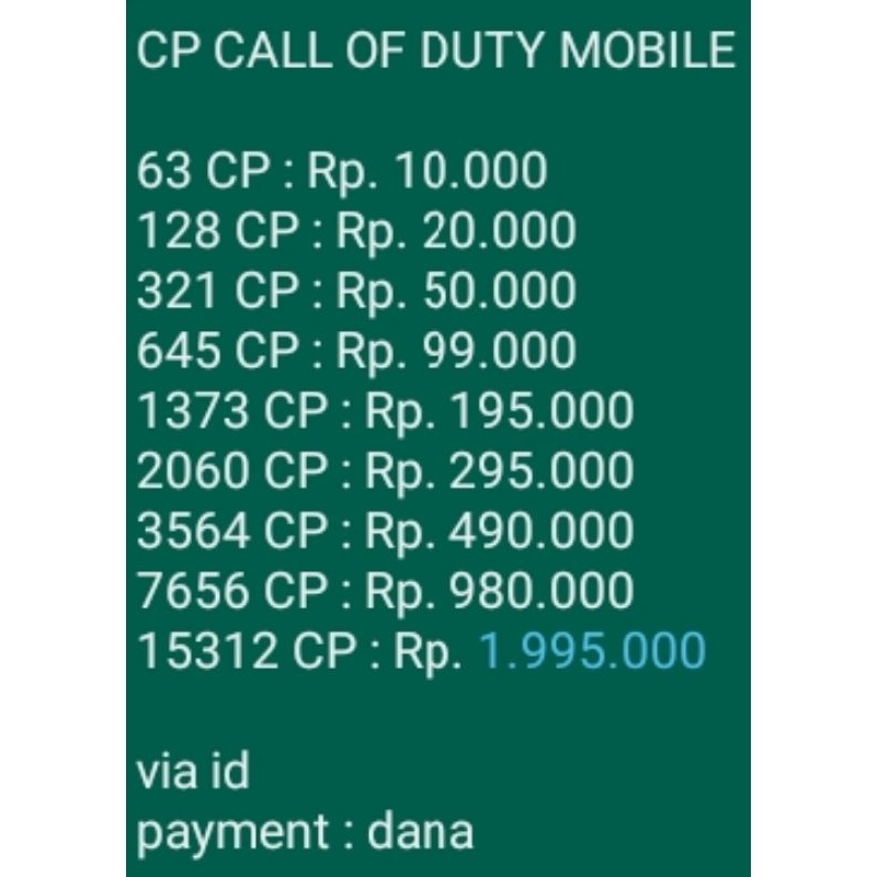 Jual CP CODM MOBILE | Shopee Indonesia