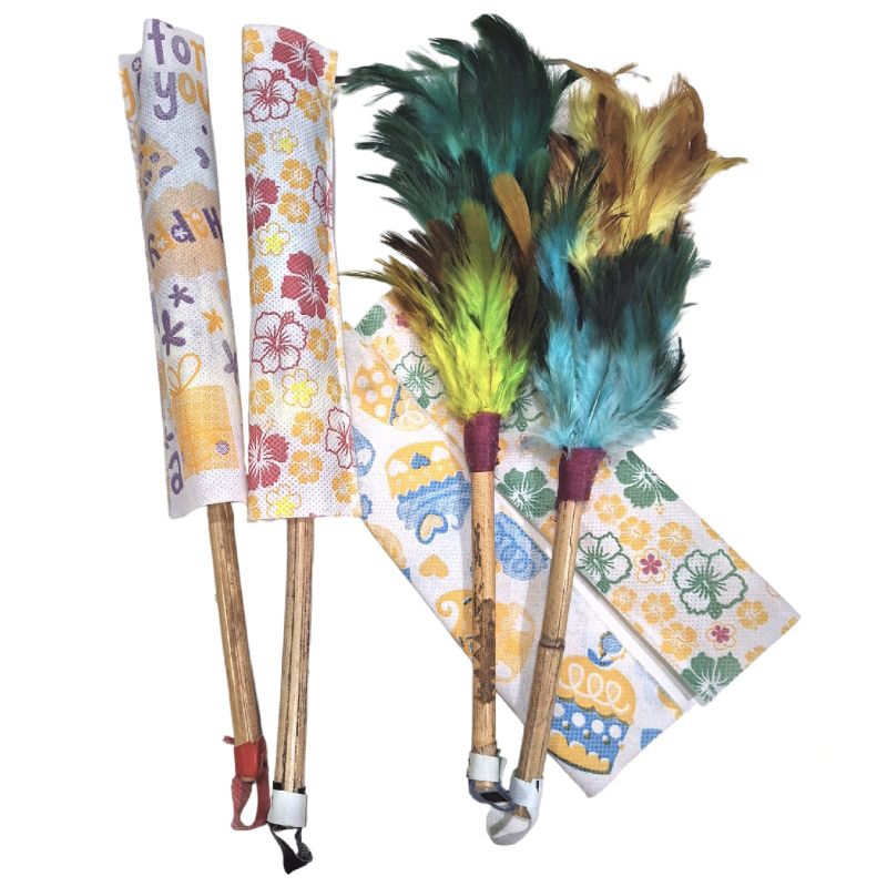 Jual Souvenir Kemoceng Bulu Ayam Sulak Bulu Ayam Tangkai Rotan Kemas ...