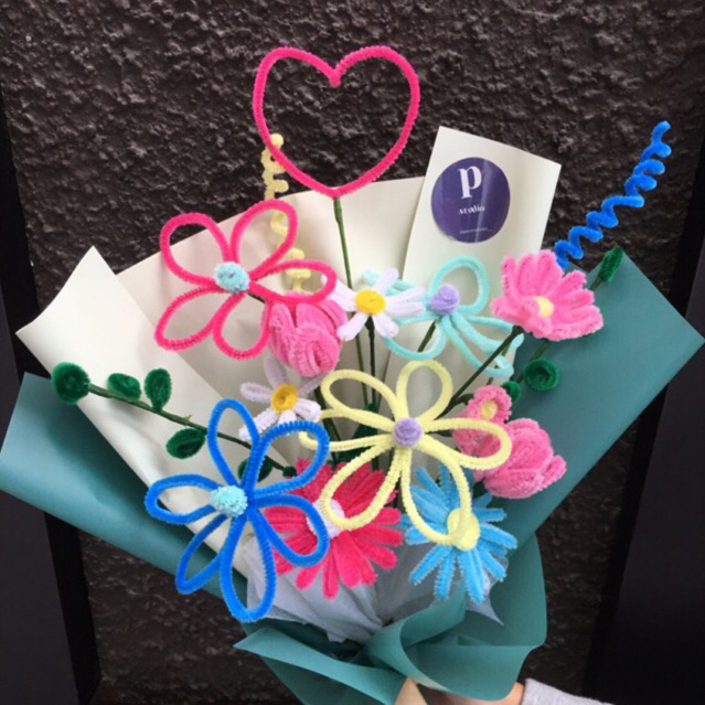 Jual Ploom studio • pipe cleaner bouquet flowers • artificial flowers ...