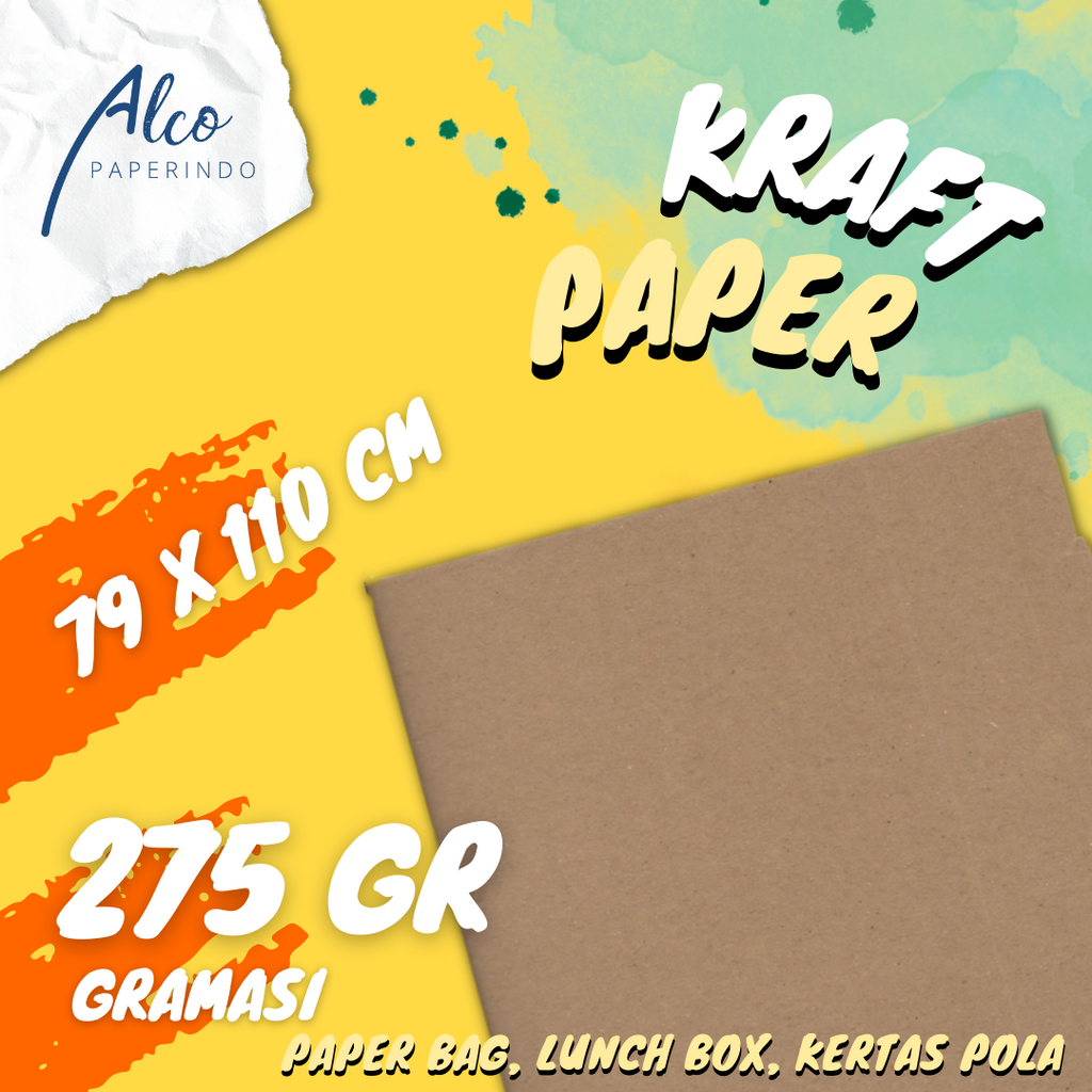 Jual Kertas Karton Kraft Craft Paper 275gr ukuran jumbo | Shopee Indonesia