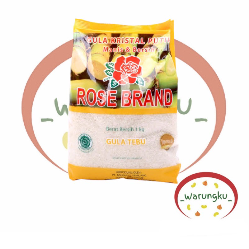 Jual GULA ROSE BRAND 1KG KUNING Gula Pasir Tebu Kristal | Shopee Indonesia