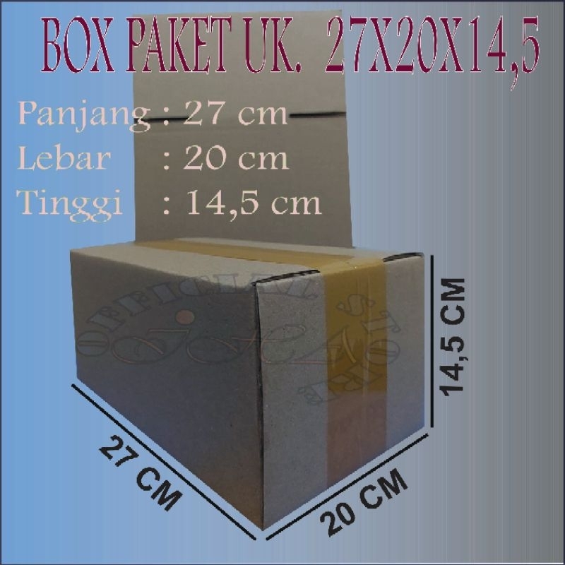 Jual Box paket UK. 27x20x14,5 cm packaging kardus online murah packing ...