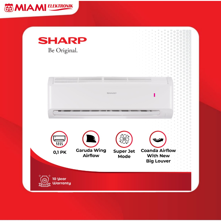 Jual SHARP AH-A5BEY / AHA5BEY AC 1/2 PK Air Conditioner Standard 360 Watt | Shopee Indonesia
