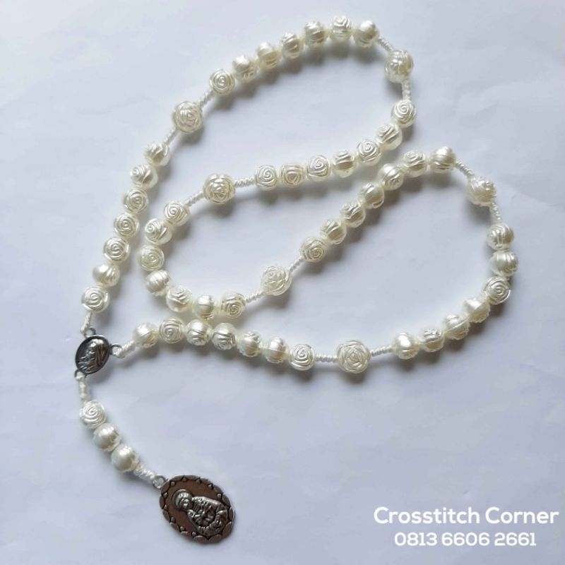 Jual Rosario tujuh duka Maria rose pearl | Shopee Indonesia