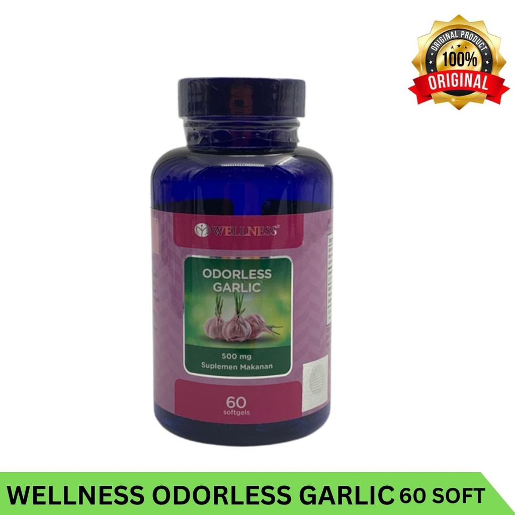 Jual Wellness Odorless Garlic Odourles 60 kapsul 500mg Vitamin Suplemen ...
