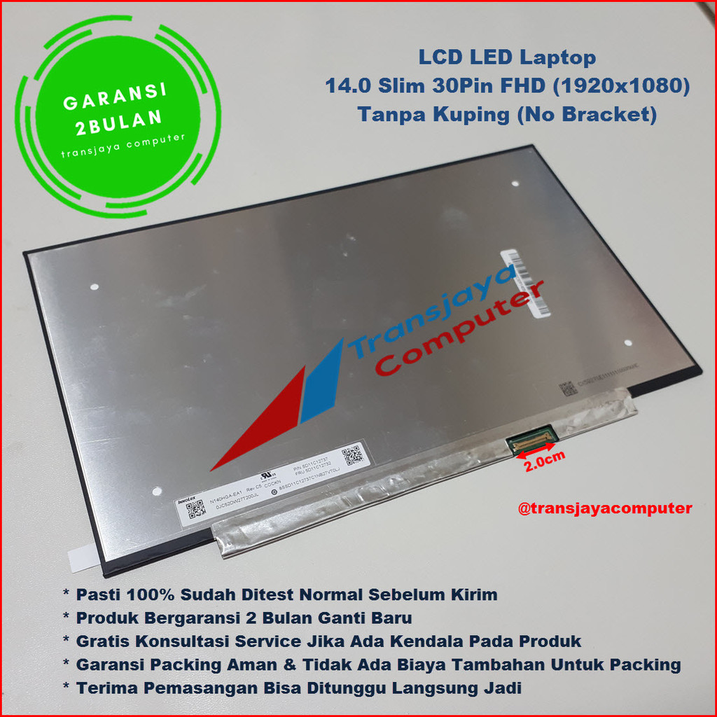 Jual Layar LED LCD Ideapad V14 V14-IIL V14-1WL V14-IKB V14-ADA 14.0 ...