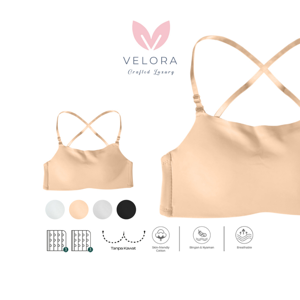Jual Velora - Bra Seamless Strapless / Tali bisa dilepas - Tanpa Kawat ...