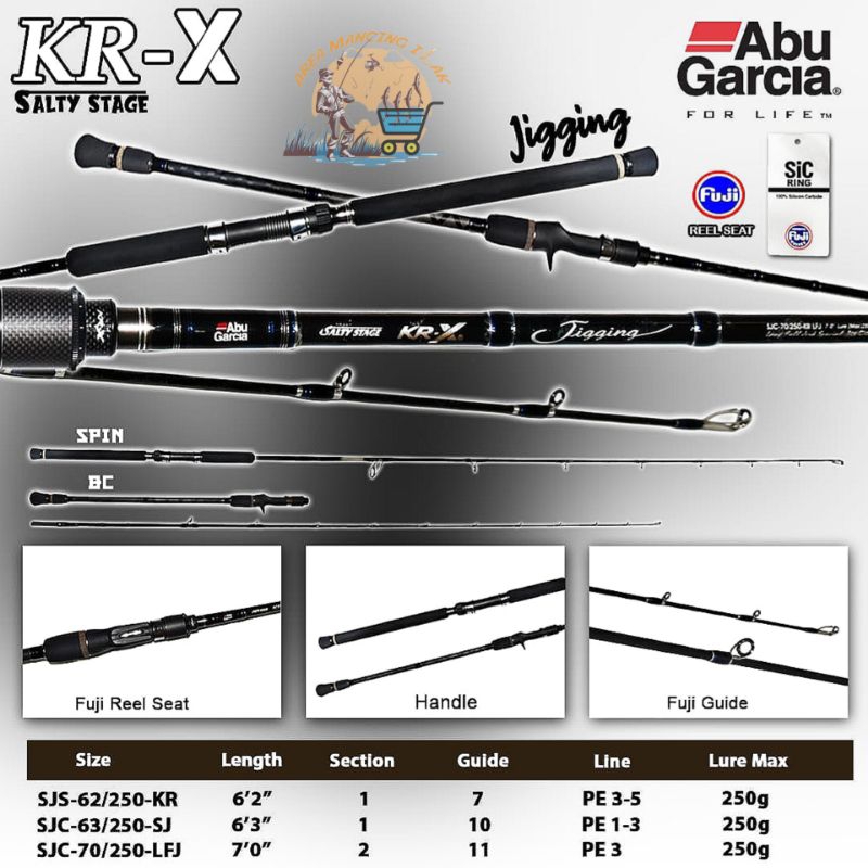 Jual Joran Abu Garcia SALTY STAGE KR X Jigging Spinning Overhead Rod | Shopee Indonesia