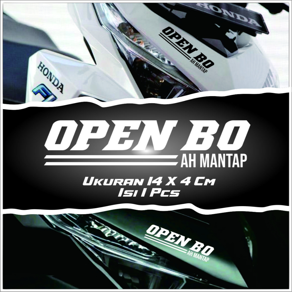 Jual Stiker Motor Open BO Sticker OpenBO Cutting Variasi Motor Keren ...